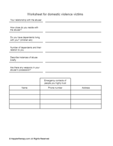 Verbal Abuse Worksheet | HappierTHERAPY