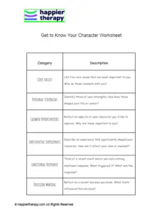Get To Know Student Worksheet | HappierTHERAPY