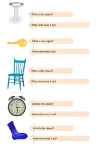 Object function worksheet speech therapy - HappierTHERAPY