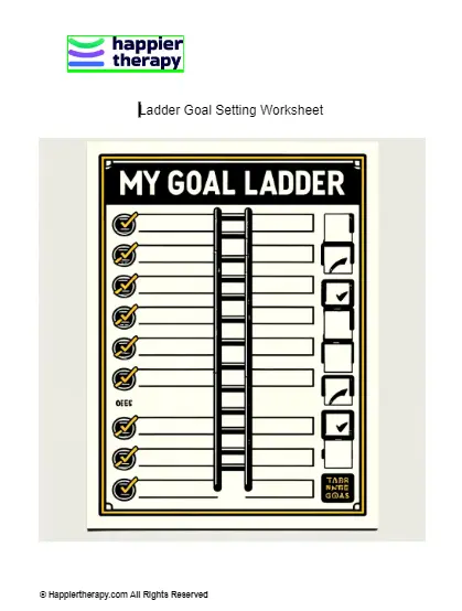 Ladder Goal Setting Worksheet | HappierTHERAPY